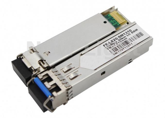 Single Mode Fiber Transceiver , Duplex LC SFP Optical Transceiver Module