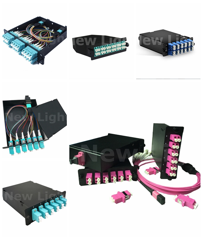 96 Core LC Fiber Optical Patch Panel FTTH Distribution Box Stainless Steel