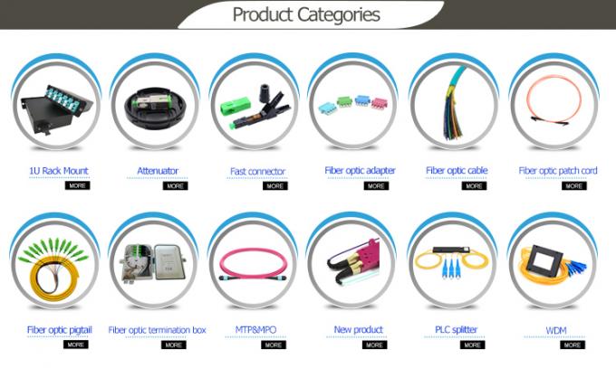 OM4 SC / PC Fiber Optic Pigtail , 1 M Fiber Jumper Cables 12 Colors 0.9mm