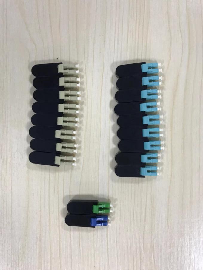 LC APC UPC Duplex Fiber Optic Adapter Loopback With Housing Metal / Plastic