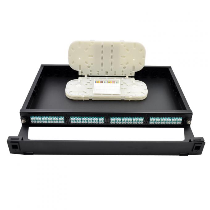 LC Duplex 12 Port Fiber Optic Patch Panel Plastic Material Clip ...