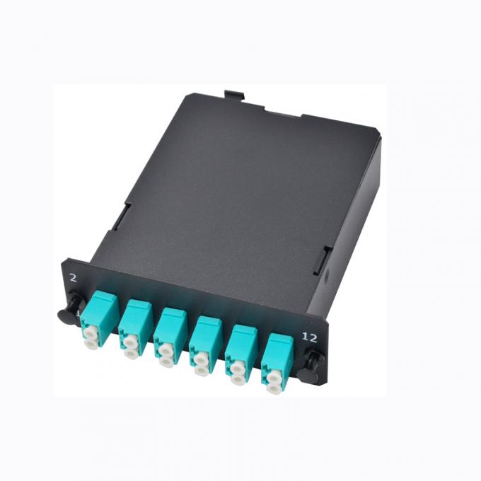 Single Mode FHD MPO Cassette Module MPO-24 to 12x LC Duplex , Type A ...