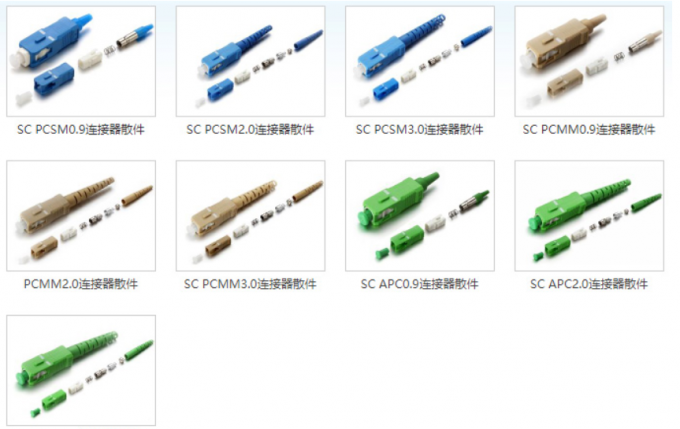 metal 2.0mm 3.0mm Multimode Fiber LC Connector