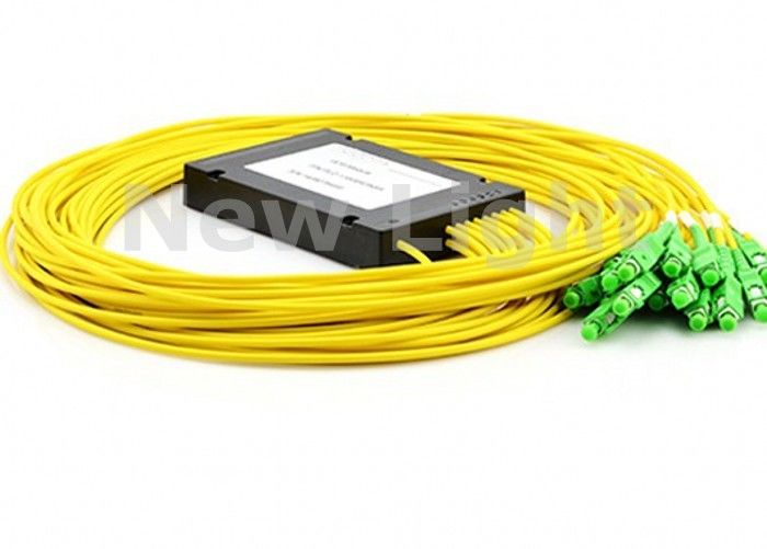 1×16 Fiber Optic PLC Splitter , Single Mode Fiber Splitter With SC ...