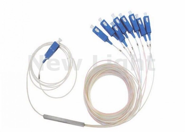 SC UPC 1X8 PLC Single Mode Fiber Optic Coupler Splitter Steel Tube Type ...