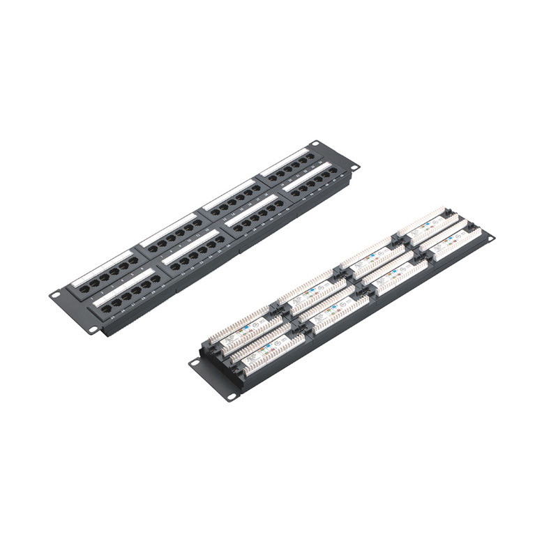 Rack Mountable RJ45 Ethernet Patch Panel with Shielding and Cable ...