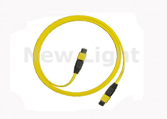5 Meter 9 / 125 B Type MPO TO MPO Cable , 12 Core Single Mode Fiber ...