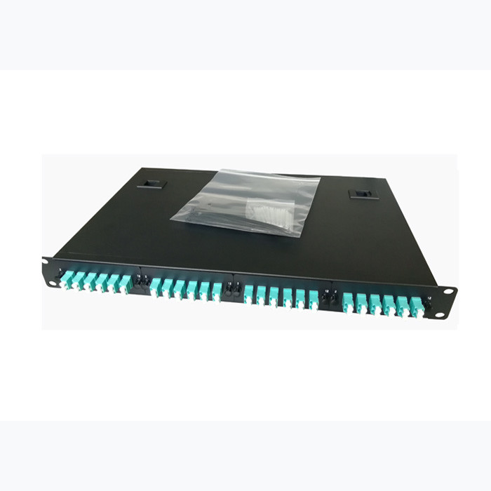 1u 19 Fiber Optic Patch Panel , SC/FC/ST/LC 48 Port Fiber Optic Cable ...