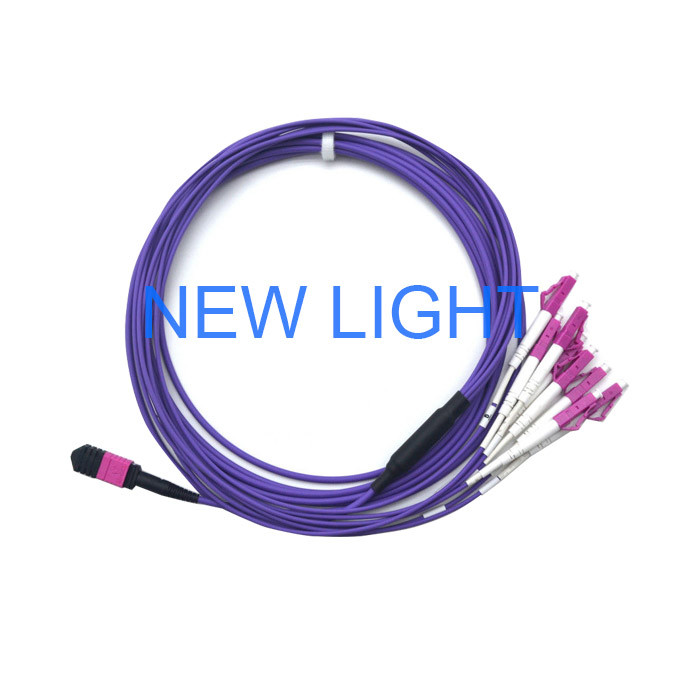 Mpo Optical Connector Om3 Multimode Fibre Optic Cable For Mpo Cassette ...