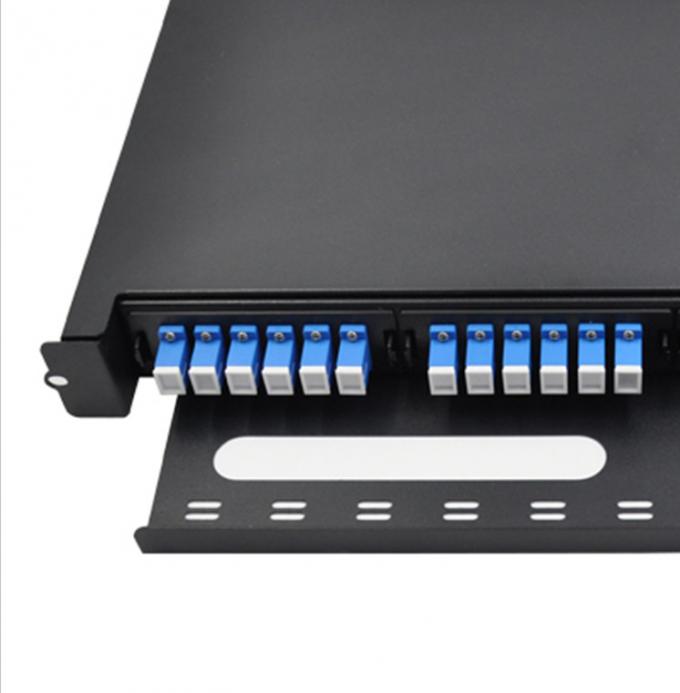 48 Port Fiber Optic Patch Panel Include MPO / MTP Cable And Adapters