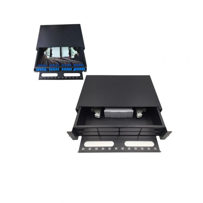 1U 96 Fibers Rack Mount FHD High Density Fiber Enclosure Unloaded 4x ...