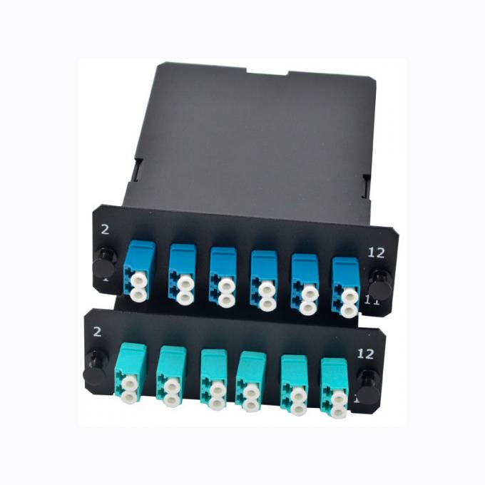 Metal Fiber Optical Box With Adapter / ODF MPO-LC Fiber Optical 12 Core ...